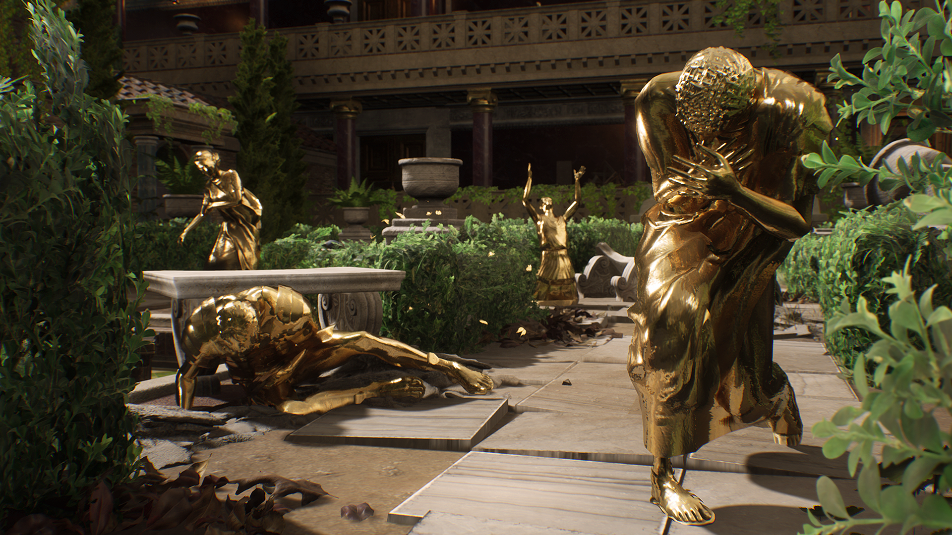 Golden Statues - WayTooManyGames