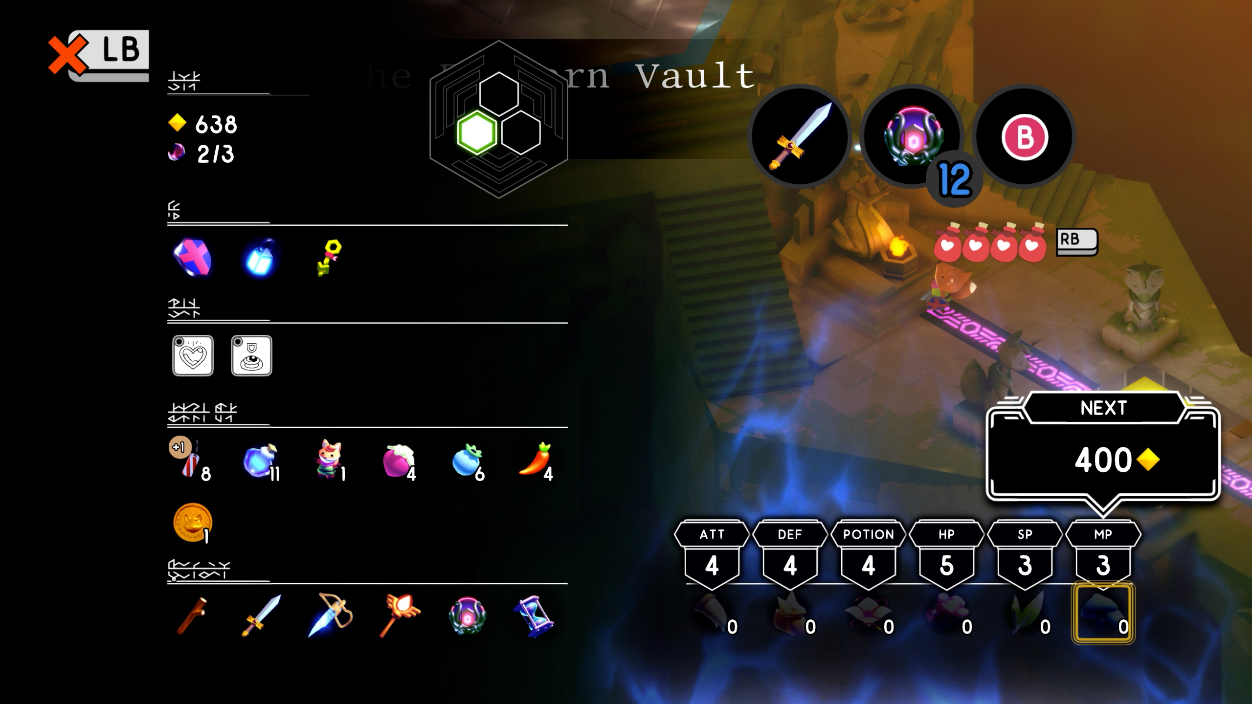 Tunic Inventory - WayTooManyGames